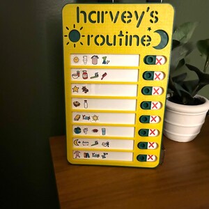 Sliding Routine Chart Chore Chart Daily Checklist Kids - Etsy