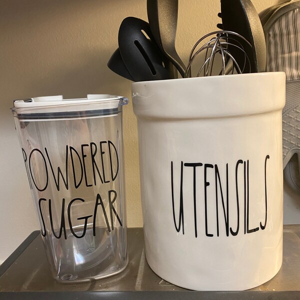 Custom Rae Dunn Inspired Vinyl 3" Decals-canister Labels-farmhouse ...