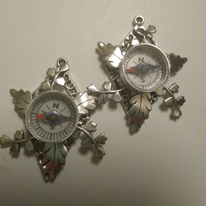 2pcs MINIATURE TIN COMPASS Aluminum Micro Functional Little Compass Lot ...