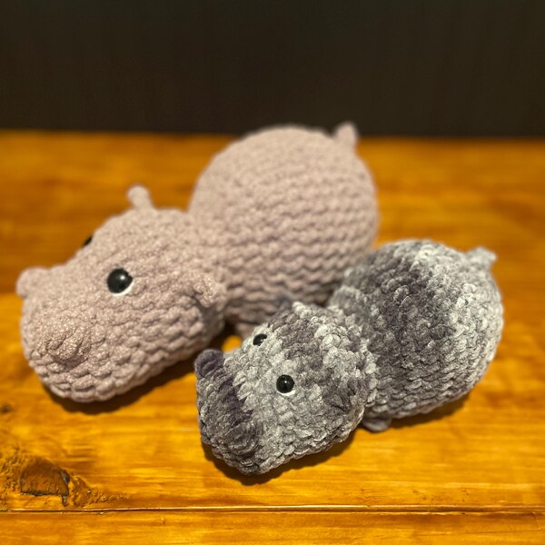 Happy the Hippo, NO-SEW Crochet Amigurumi PDF Pattern, Adorable Cute ...
