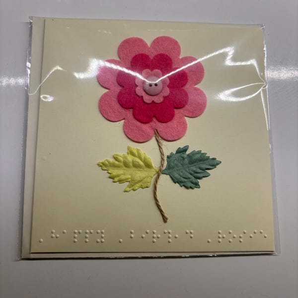 Braille Football Birthday Card. Braille Sports Card. Father's Day ...