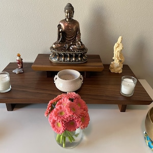 Table Top Altar . Beautifully Handcrafted 3 Tier Buddhist Altars Made ...