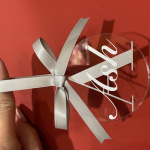 Luxury Personalised Acrylic Table Place Name Vinyl Name Disc - Etsy