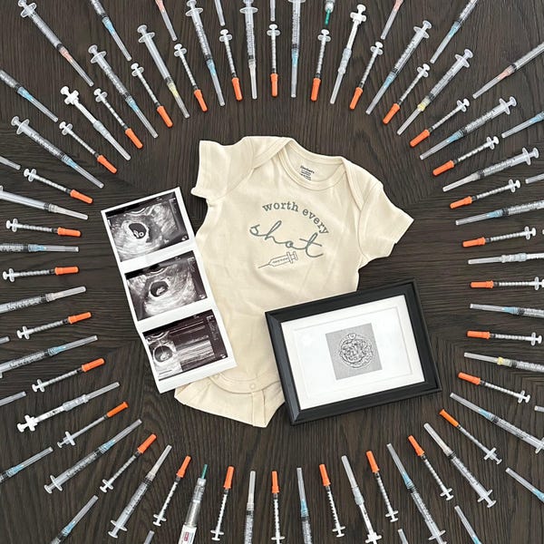 Embroidered Worth Every Shot Onesie® IVF Baby Pregnancy Announcement ...