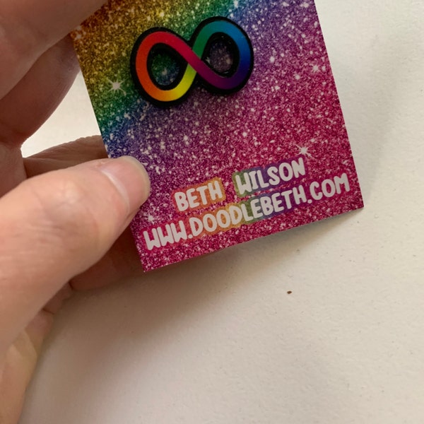 Rainbow Infinity Spectrum PIN Autistic Neurodiversity Acrylic - Etsy