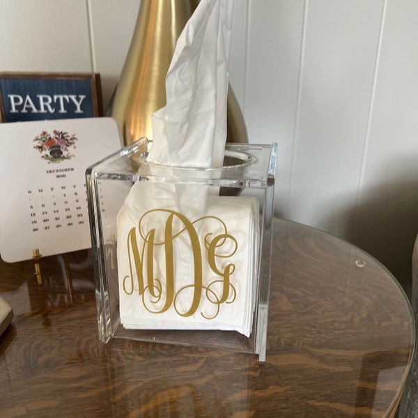 Personalized Acrylic Tissue Box - Etsy
