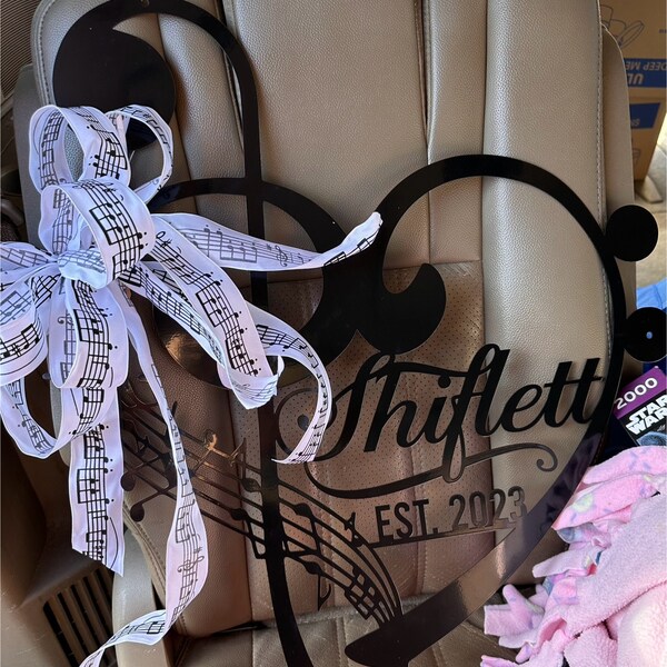 Custom Music Notes and Heart Metal Wall Art Led Light, Personalized ...