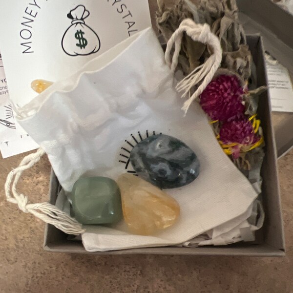 Money Crystals Set, Crystals for Manifesting Money, Abundance Crystals ...