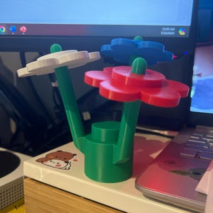 4-piece Jumbo Brick Flowers 3d Printed With Eco-friendly Biodegradable ...