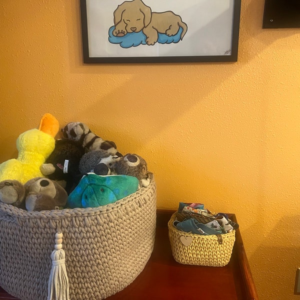 Jute Triangle Storage Baskets, Corner Shelf Basket, Large Kitchen ...