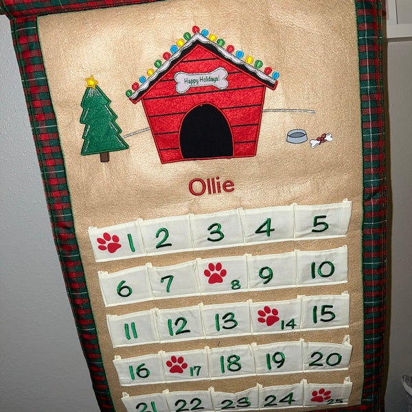 Personalized Dog Advent Calendar - Pet Christmas Countdown for Family ...