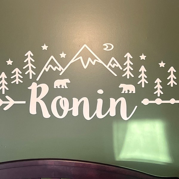 New Mountains Wallpaper for Girl Room Removable, Green Forest Wall ...