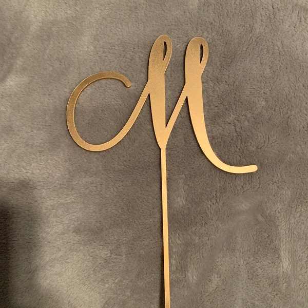 BEST SELLER! Cake Topper Initial- One Letter Cake Topper - Wedding Cake ...