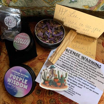 WITCH KIT Beginner Witch Kit Witch Supplies Crystals, Salts, Herbs and ...
