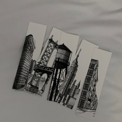 Set of 5 Bookmarks New York City Buildings - Etsy