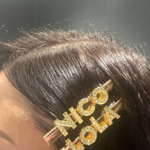 Gold Custom Hair Clips Personalised Hair Clips Bobby Pin - Etsy