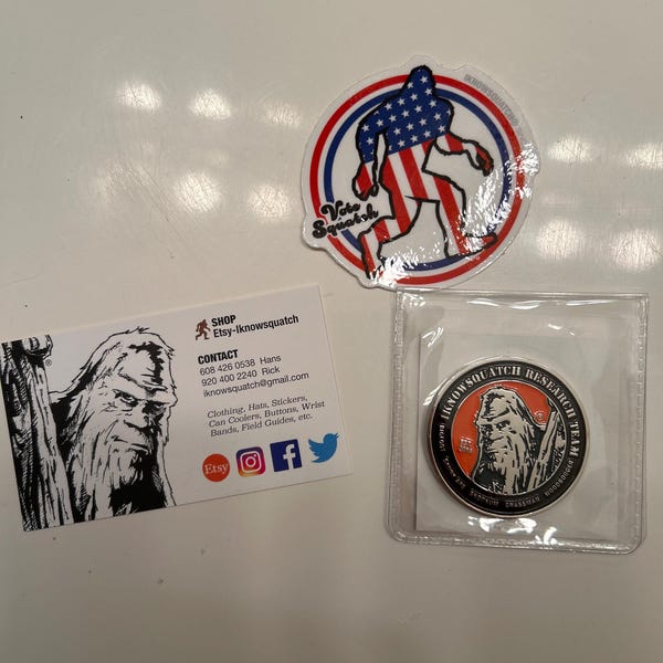Bigfoot Sasquatch Squatch Challenge Coin Iknowsquatch Coin - Etsy
