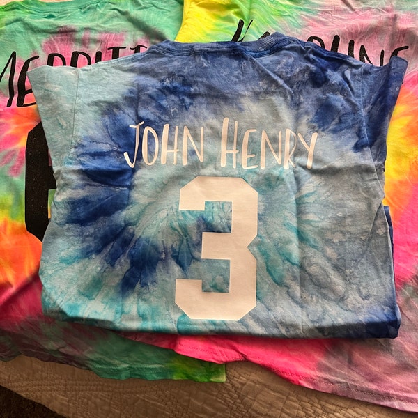 Birthday Boy Tie Dye Shirt Glow in the Dark Blue Jerry Tie Dye ...