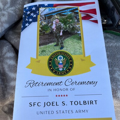 Army Retirement Ceremony Program Canva Template Army Values Bi-fold 8 ...