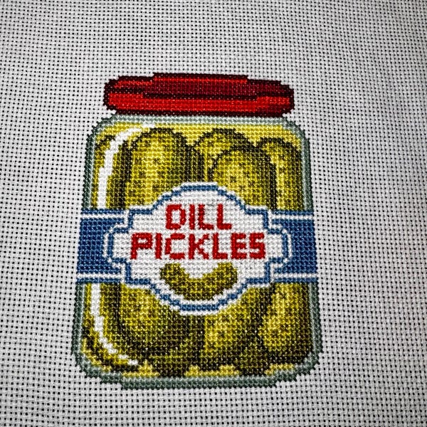 Dill Pickles Jar - PDF Cross Stitch Pattern - Pickle Lover, Cute ...