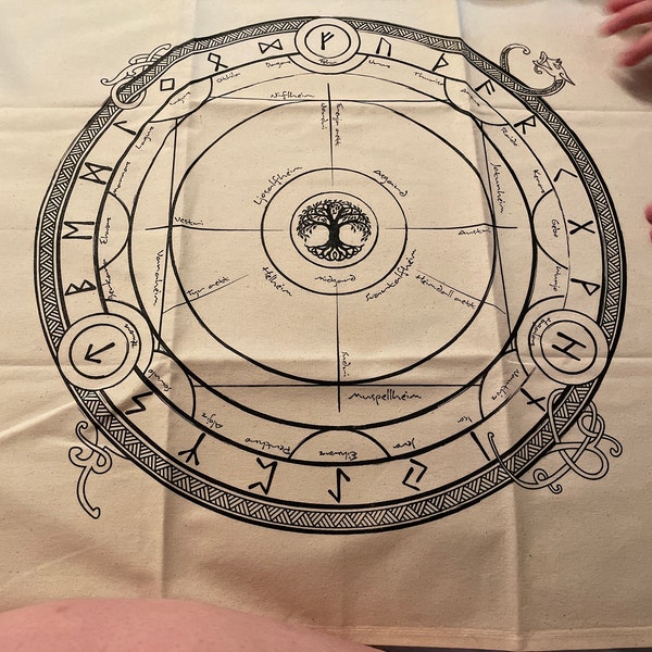 Yggdrasil Rune Cloth - Etsy