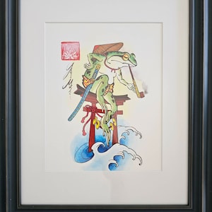 FUDO MYOO Japanese Frog Print - Etsy