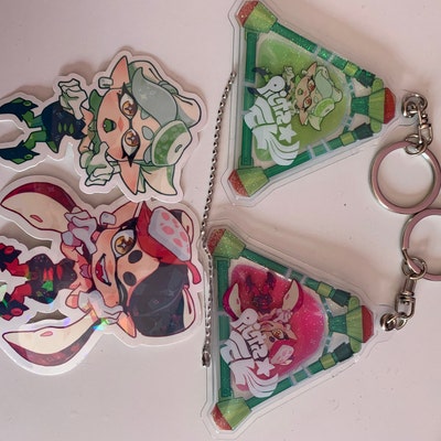 Splatoon 3 Deep Cut Squid Sisters Mini Glitter Epoxy Acrylic Charms - Etsy