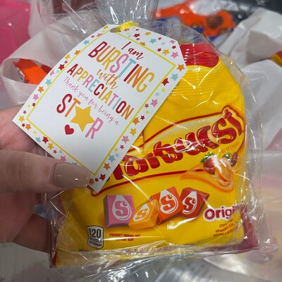 I Am Bursting With Appreciation Printable Gift Tags, Staff Thank You ...