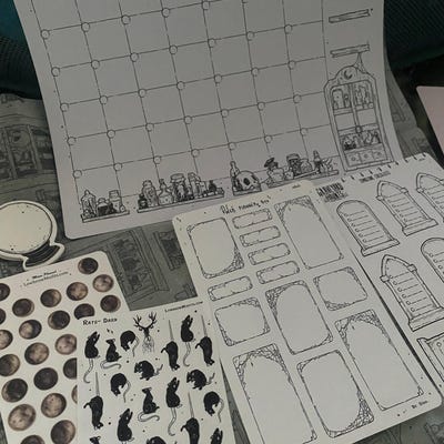 Dark Forest Daily Planner Spooky Cute Goth Stationery - Etsy