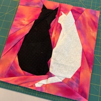 FPP Pattern Cat 1 Silhouette Foundation Paper Piecing 25x25cm or 10 ...
