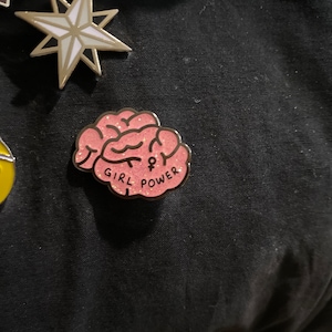 Girl Power Feminist Enamel Lapel Pin / Buy 3 Pins Get 1 Free - Etsy