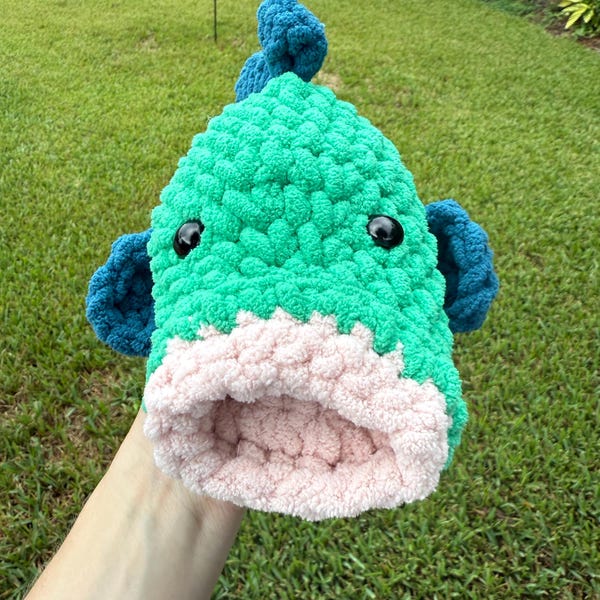 NO SEW Bass Fish Crochet Pattern Bass Amigurumi Pattern DIY Crochet ...