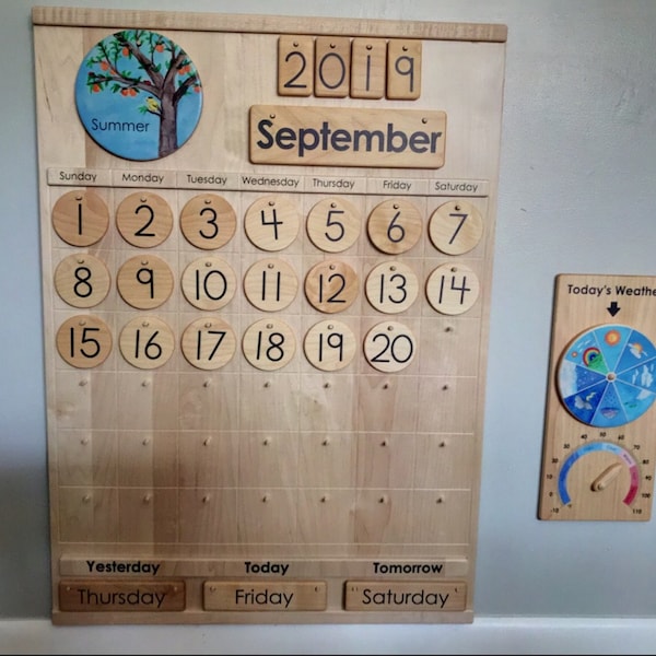School Calendar - Maple Wood - Etsy