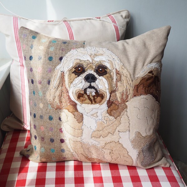 Dog/pet Portrait Cushion/pillow Portraying 2/3 Dogs or Pets of Your ...