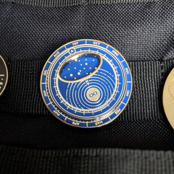 Blue Mini Planisphere Spinning Enamel Pin - Etsy