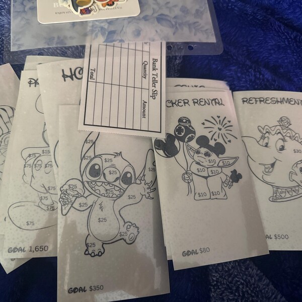 Disneyland Saving Trackers Instant Download PDF Size A6 Digital Savings ...