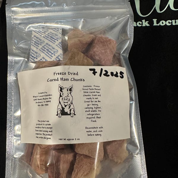 Freeze-dried, Farm-raised Ham Chunks, Farm-to-fork Flavor in Every Bite ...