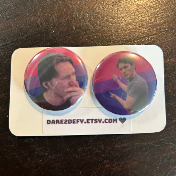 Jerma985 - Jerma Twitch Streamer Bisexual Flag Meme Pins Bi Rights Set of 2 Buttons - 1.25 Inch ...