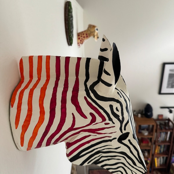 Paper Mâché Impala Antelope Head With Gold Leaf Details, Tau - Etsy