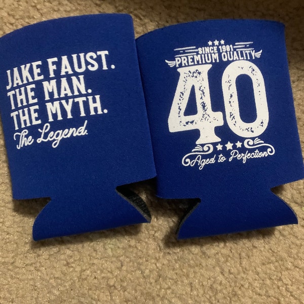 The Man the Myth the Legend Birthday Can Cooler 40th Birthday Gift for ...