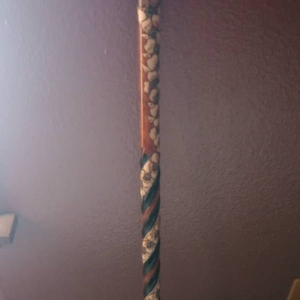 Handmade Wooden Walking Stick With Unique Spiral Design - Artisanal ...