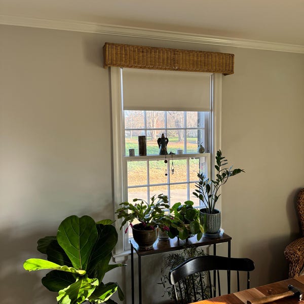 Rattan Straight Window Pelmet, Boho Window Pelmet, Rattan Valance Made ...