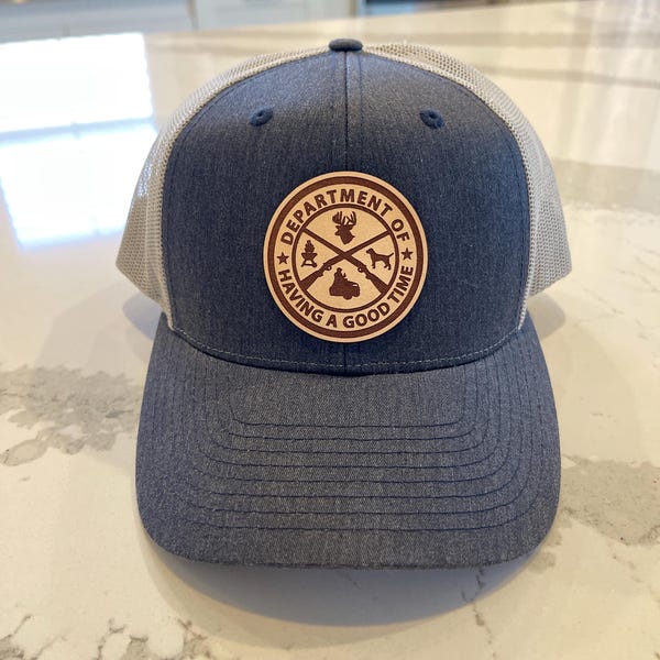 Bluegill Patch Hat, Custom Richardson 112 Leather Patch Hat, Leather ...