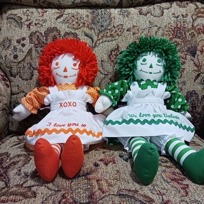 36 Inch Large Raggedy Ann Doll Traditional Blue Dress Handmade Doll - Etsy