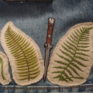 Forest Fern Embroidered Patch Set Patch Jacket Collection Patch for ...