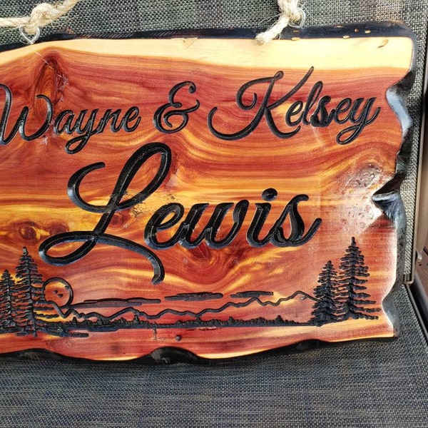 Elk, Trees, Nature , Custom Live Edge Bark Red Cedar Wood, Hardwood ...