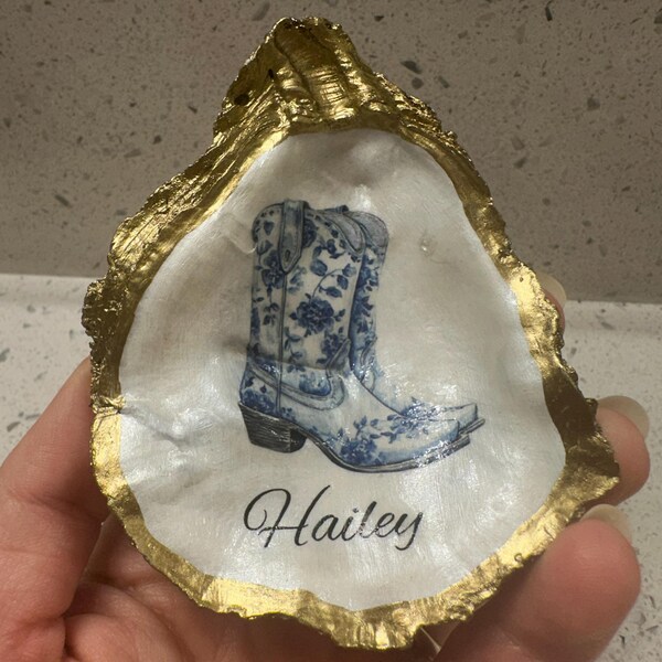 Hummingbird Oyster Shell Ring Dish, Hummingbird Gift, Bridal Shower ...