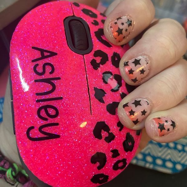 Glittered Computer Mouse, Personalized Wireless Mouse, Custom Computer ...