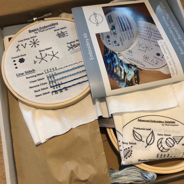 Triple Embroidery Learning Kit - Learn 30 Embroidery Stitches - for ...