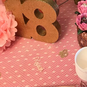 Gold Glitter 18th Birthday Party Table Decoration, Gold 18 Glitter ...